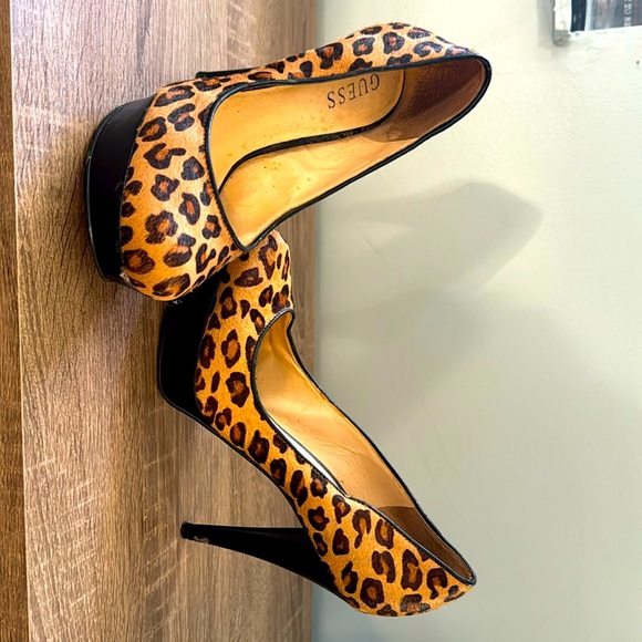 Guess | Shoes | Cheetah Print High Heels Size 62 | Poshmark